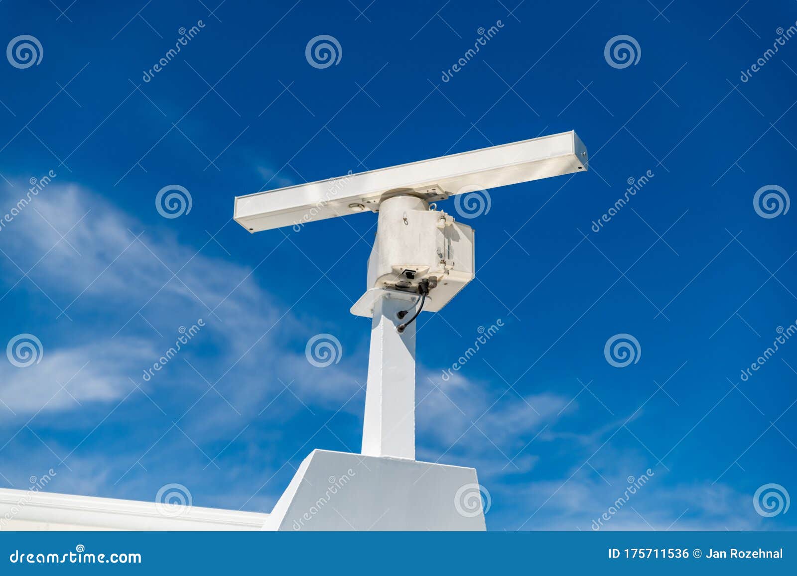 Small Radar on the Ship, Small Navigation System Stock Photo - Image of ...