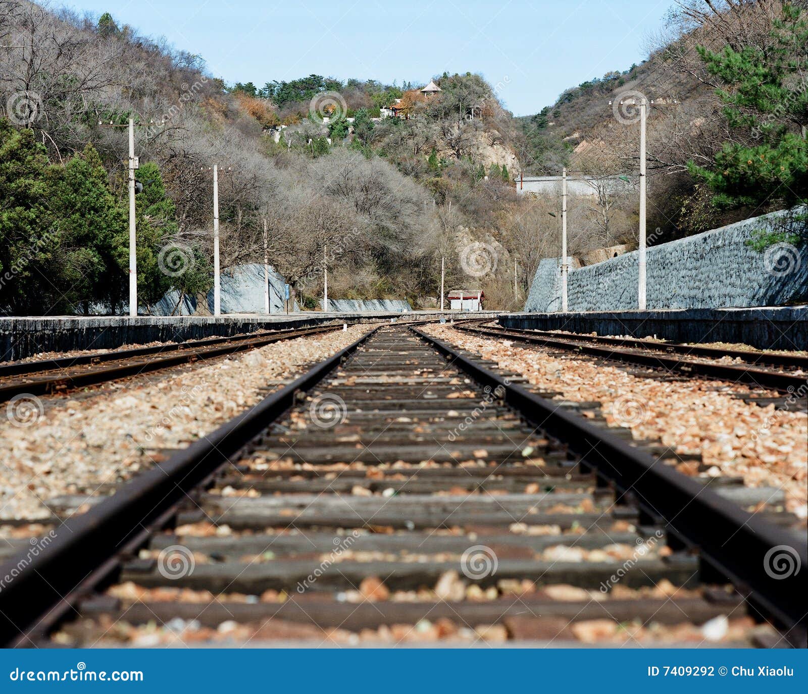A small railway station stock photo. Image of village - 7409292