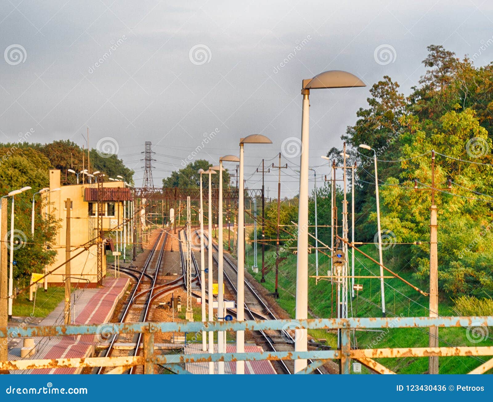 Small railway station stock photo. Image of track, railway - 123430436
