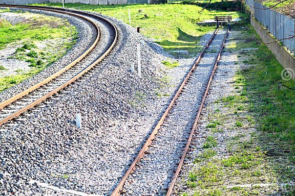 Small railway track stock image. Image of landscape - 264295547