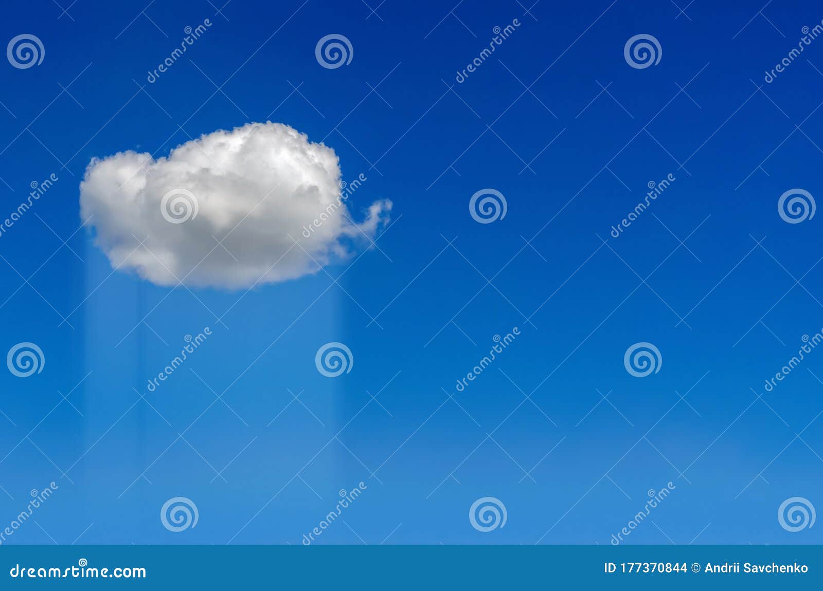 Small Rain Cloud Against the Blue Sky Stock Photo - Image of cloudy ...