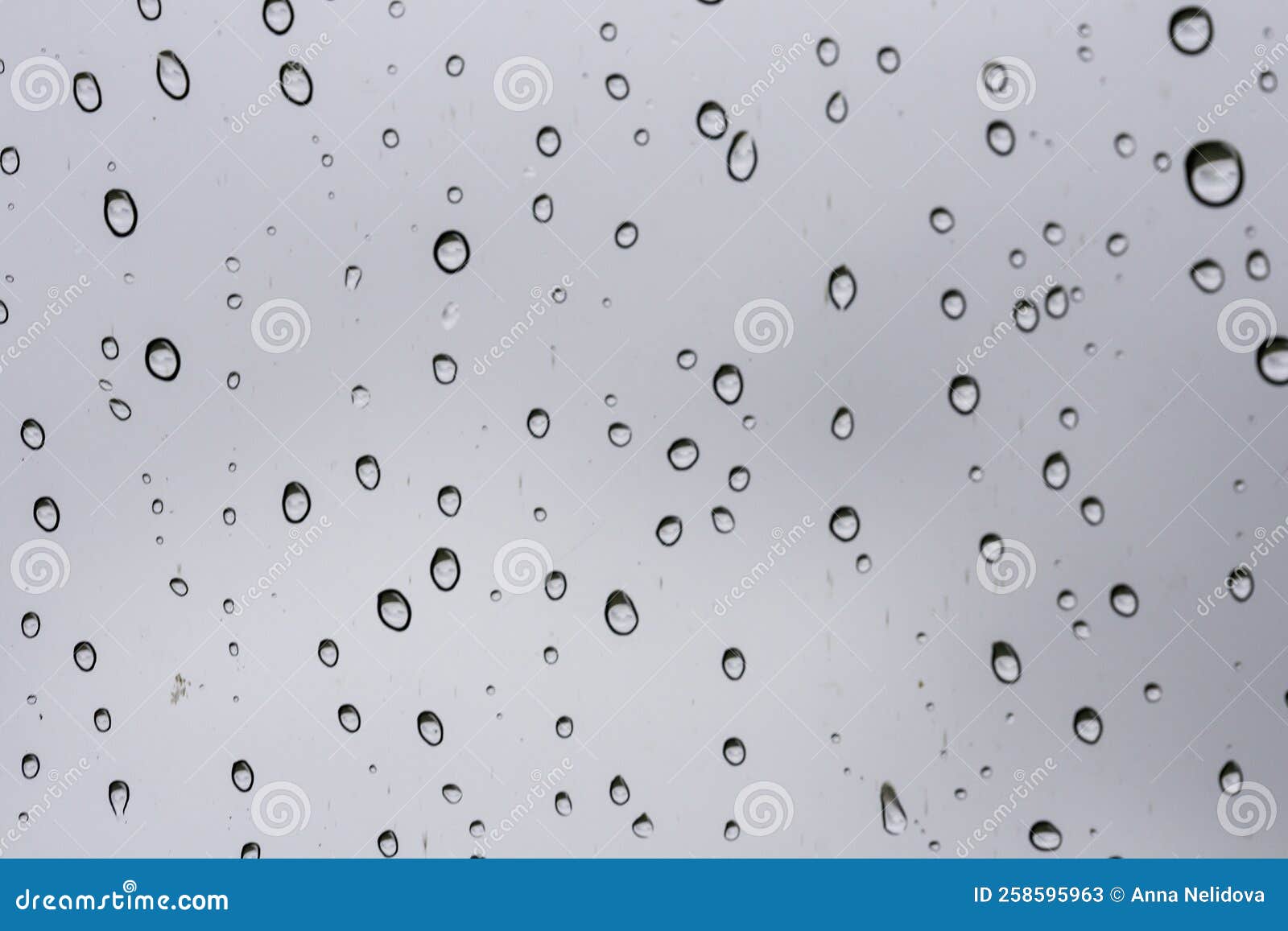 Small Raindrop Rests on the Glass after Rain. Stock Image - Image of ...