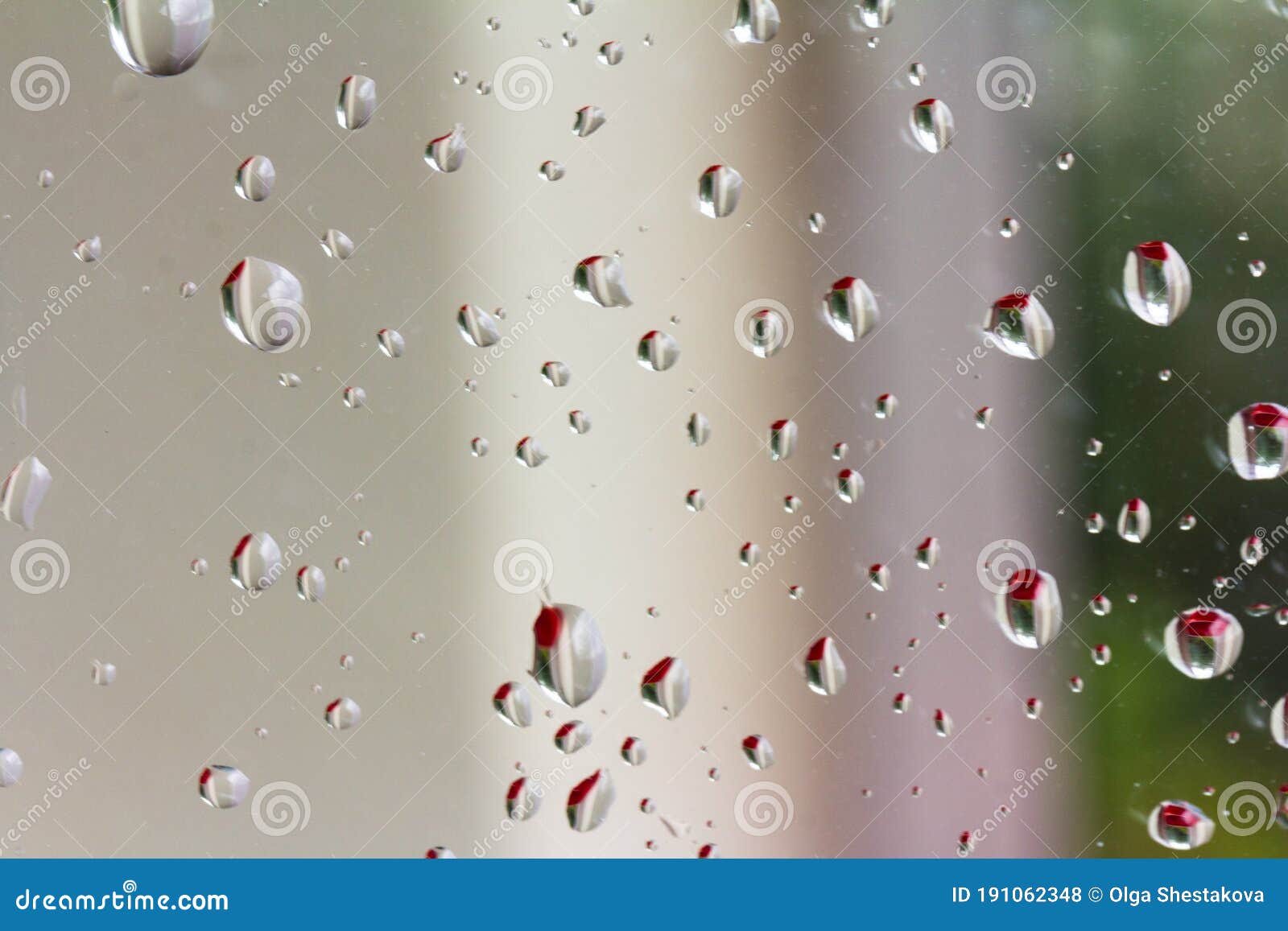 A Small Raindrop Rests on the Glass after Rain Stock Photo - Image of ...