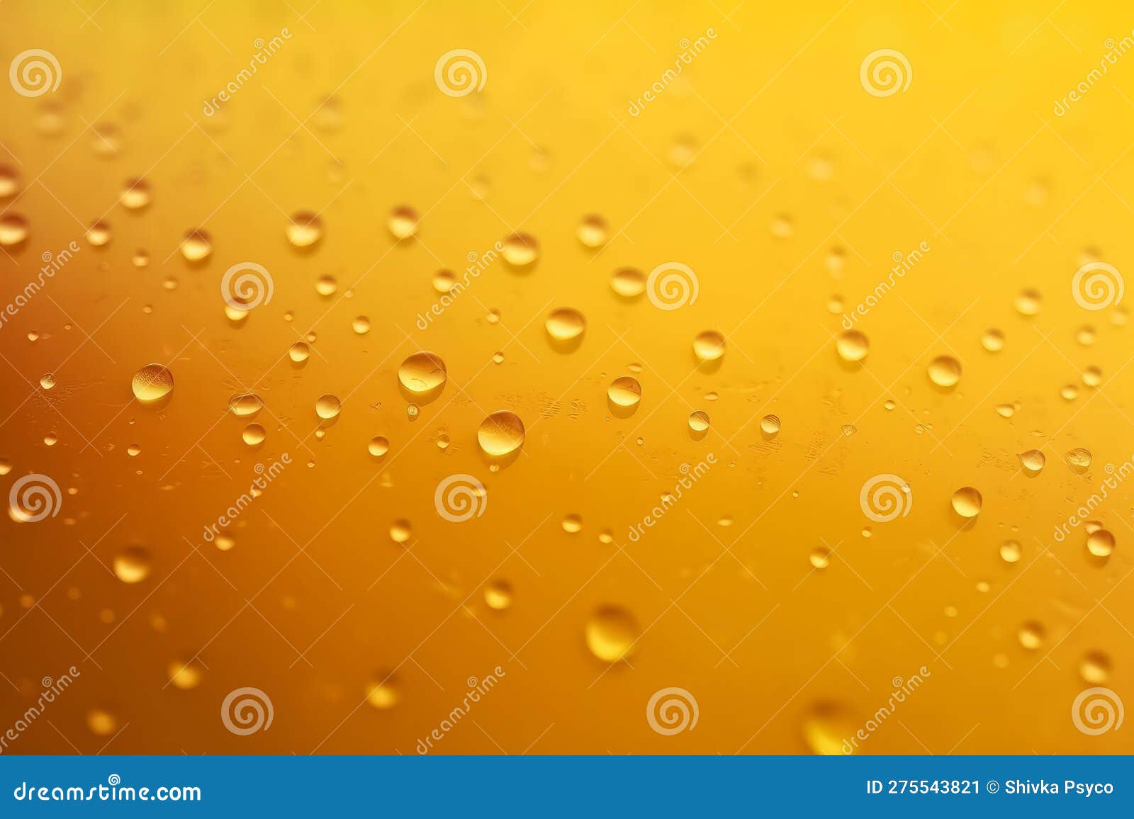Small Raindrops on Gradient Yellow Color Background Generative AI Stock ...