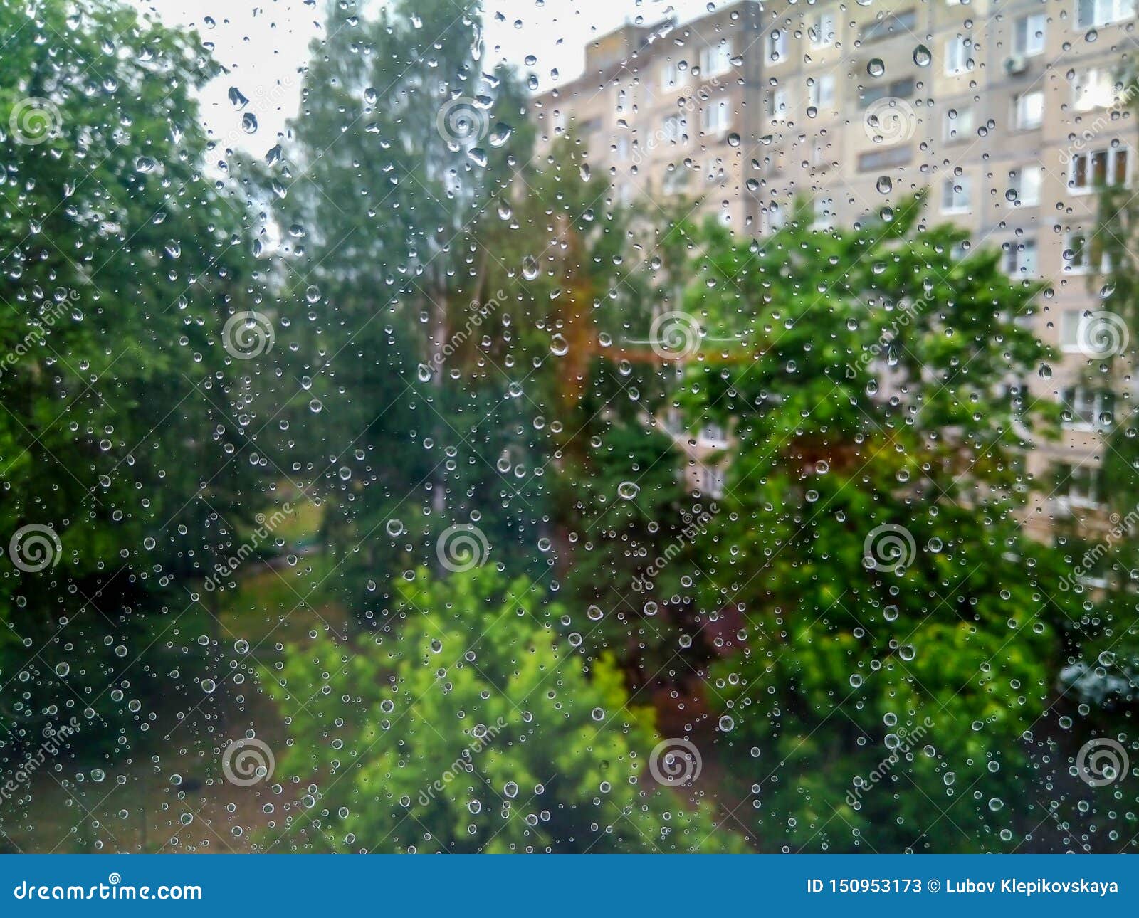 Small Raindrops on the Window Stock Image - Image of home, autumn ...