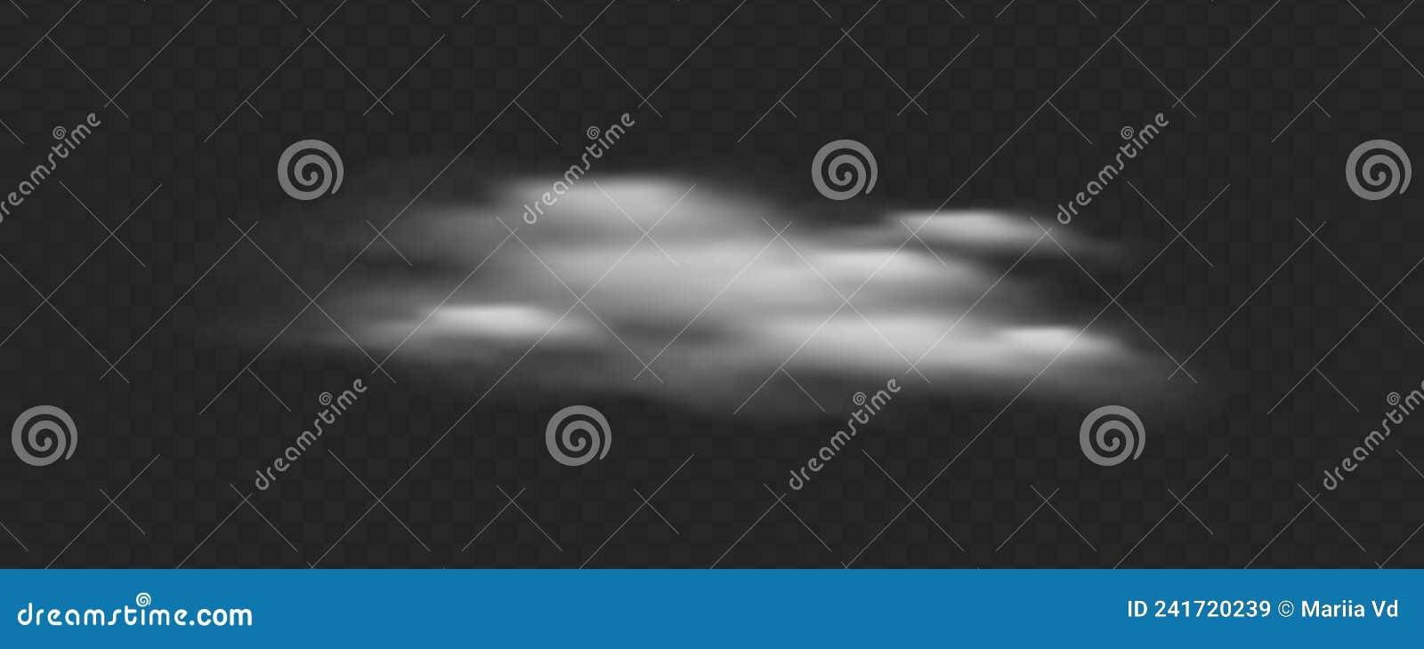 Small Realistic Gas Cloud on Transparent Background. Vector ...