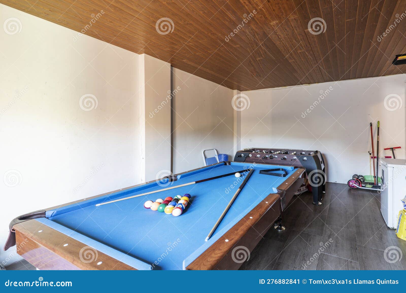 A Small Recreation Room with a Pool Stock Image - Image of objects ...