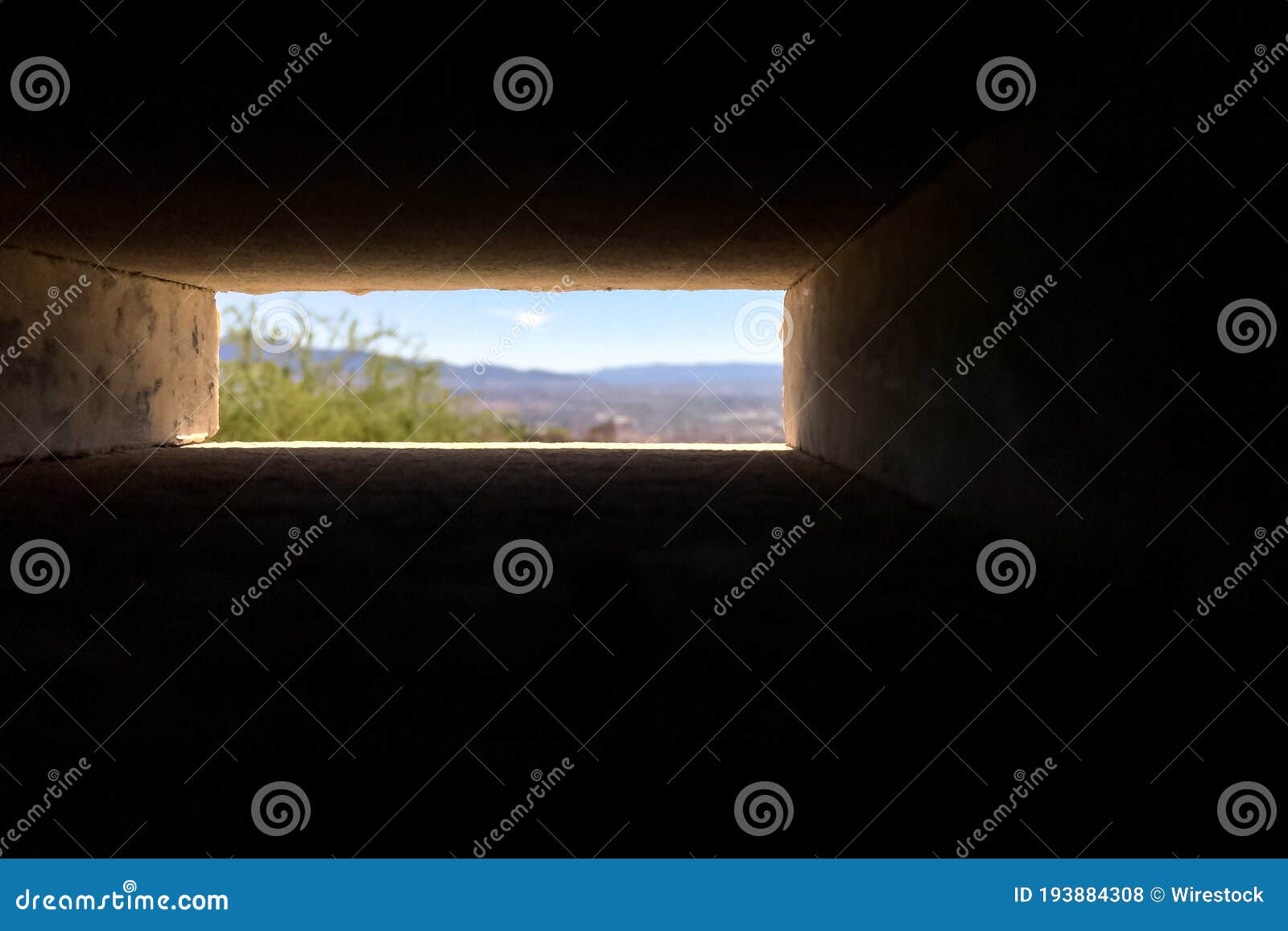 Small Rectangular Window Overlooking the Cityscape of Granada in ...