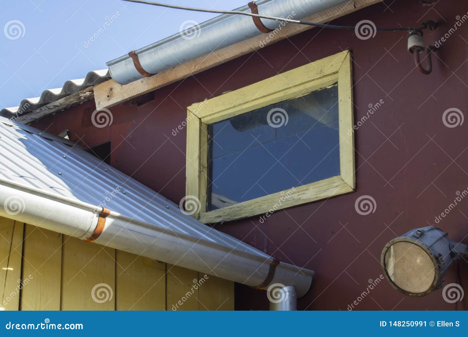 Small Rectangular Window on the Roof of the Building Stock Image ...