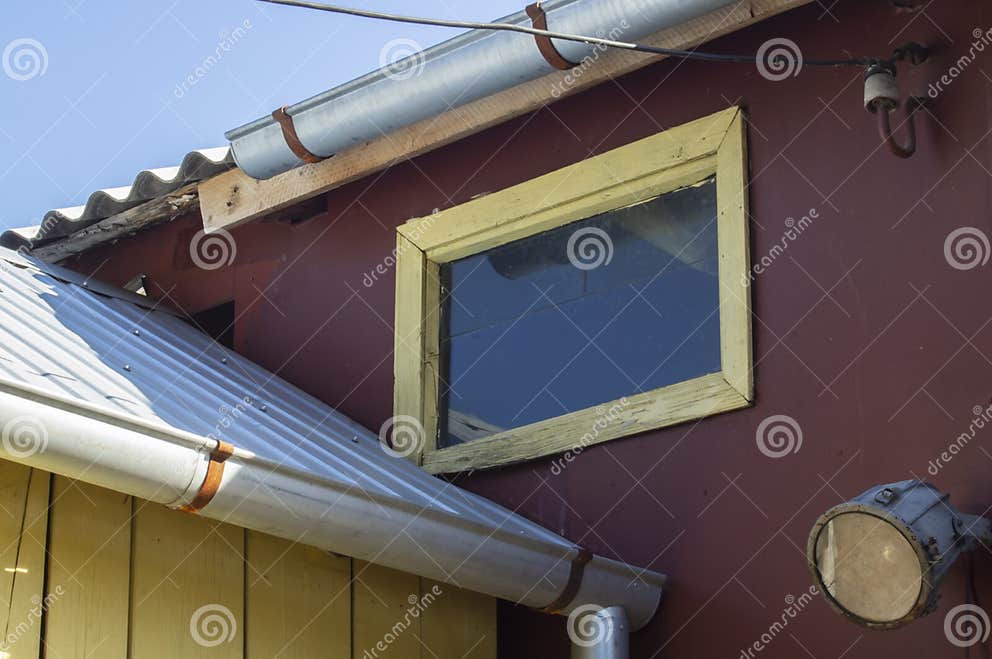 Small Rectangular Window on the Roof of the Building Stock Image ...