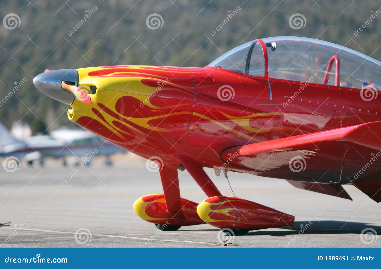 Small red airplane stock image. Image of national, airstrip - 1889491