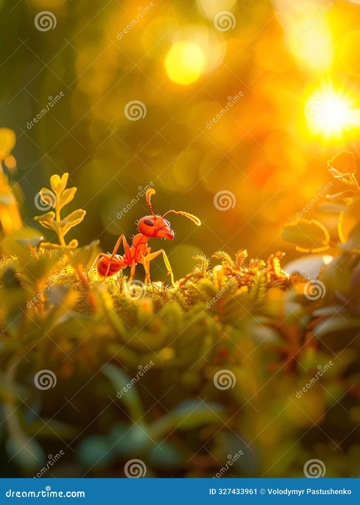 A Small Red Ant is Standing in the Sun Stock Image - Image of small ...