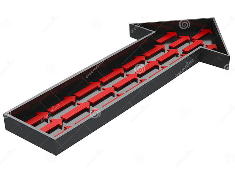 Small red arrows stock illustration. Illustration of directions - 23526030