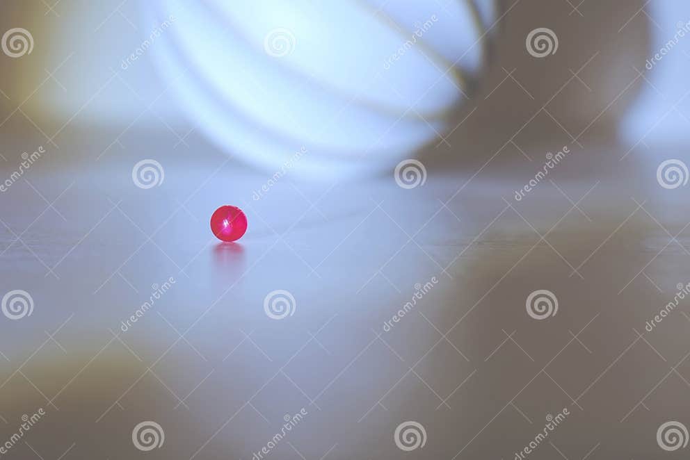 Small Red Ball on Background with Shadows Stock Photo - Image of ...