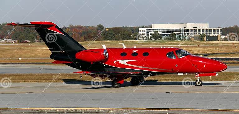 Red private jet stock photo. Image of airplane, business - 30083252