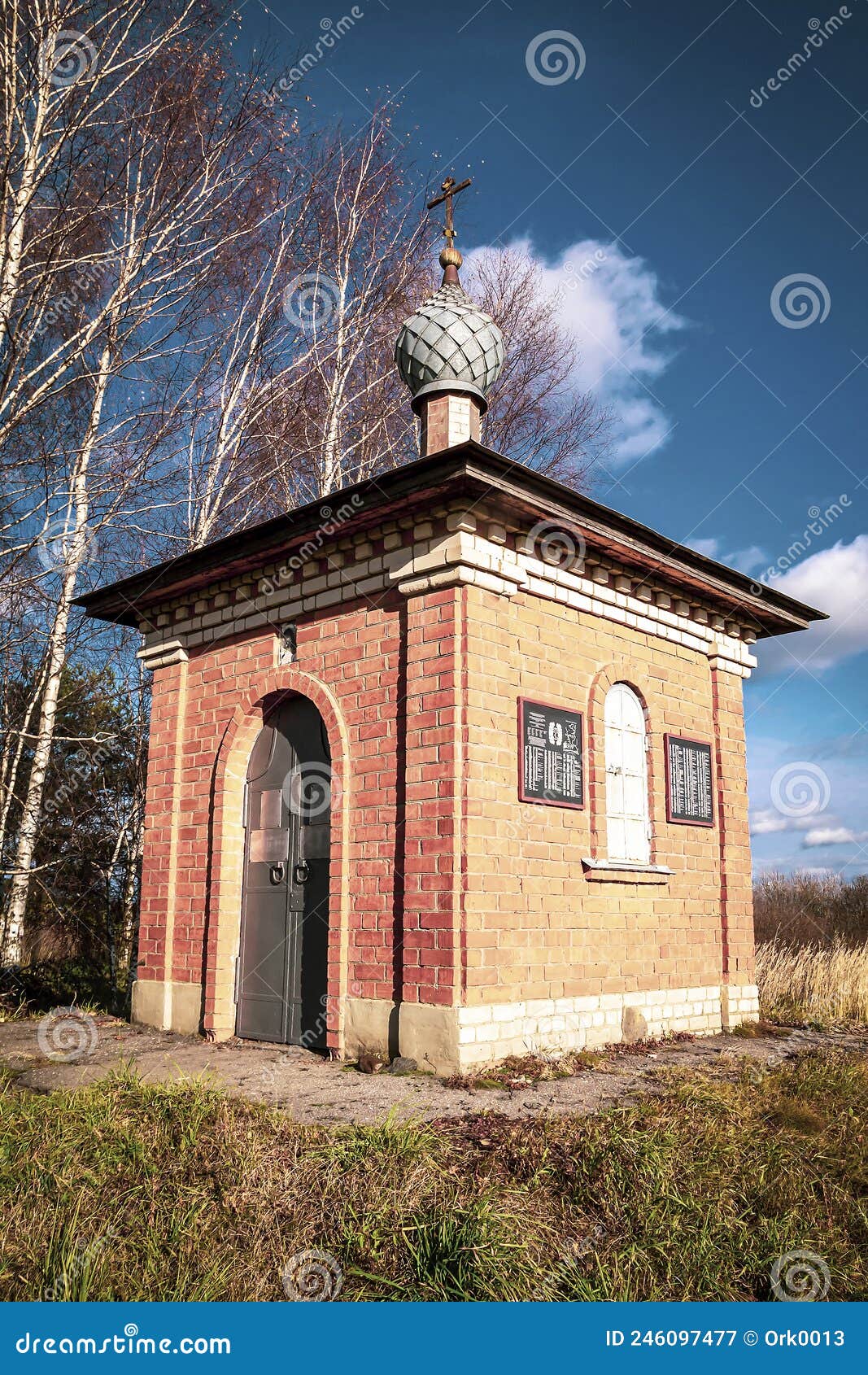 Small Orthodox chapel stock image. Image of christian - 246097477