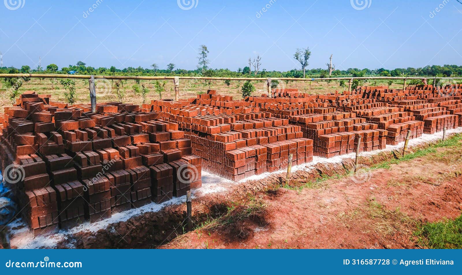 Small Red Brick Processing Factory Stock Photo - Image of block, orange ...