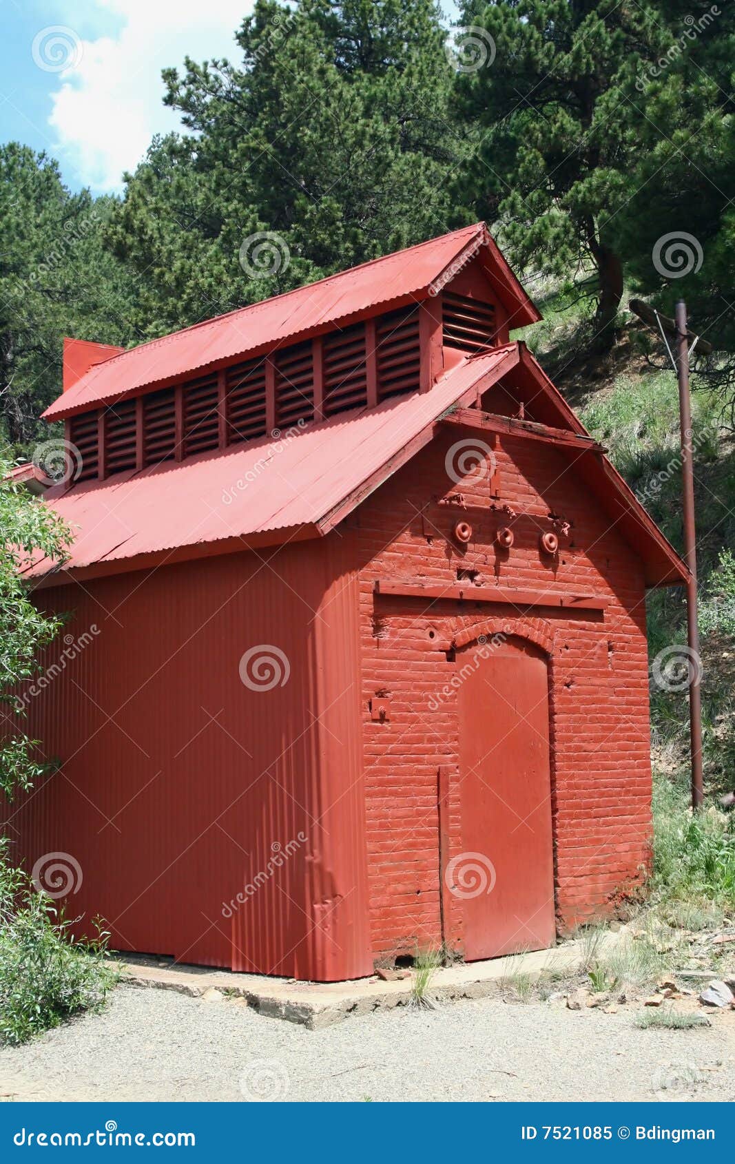 Small Red Building stock image. Image of work, colorado - 7521085