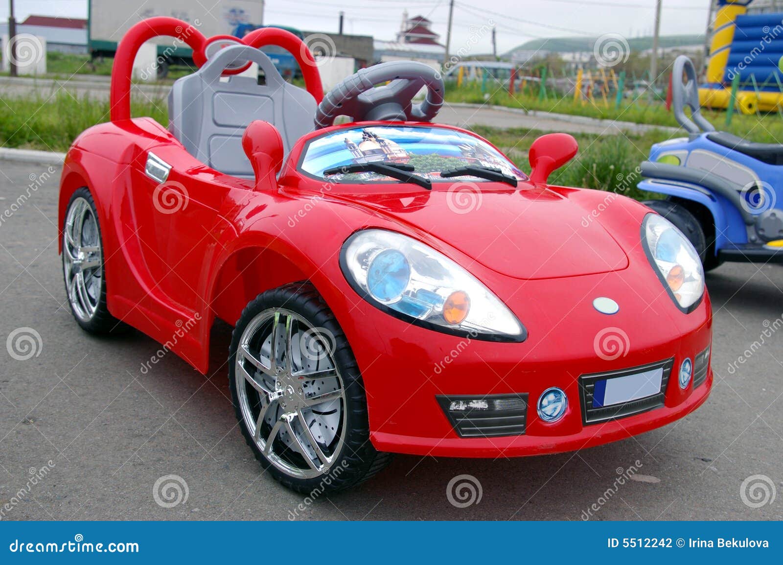 The Small Red Car. Nursery Toy. Stock Photo - Image of wheel, transport ...