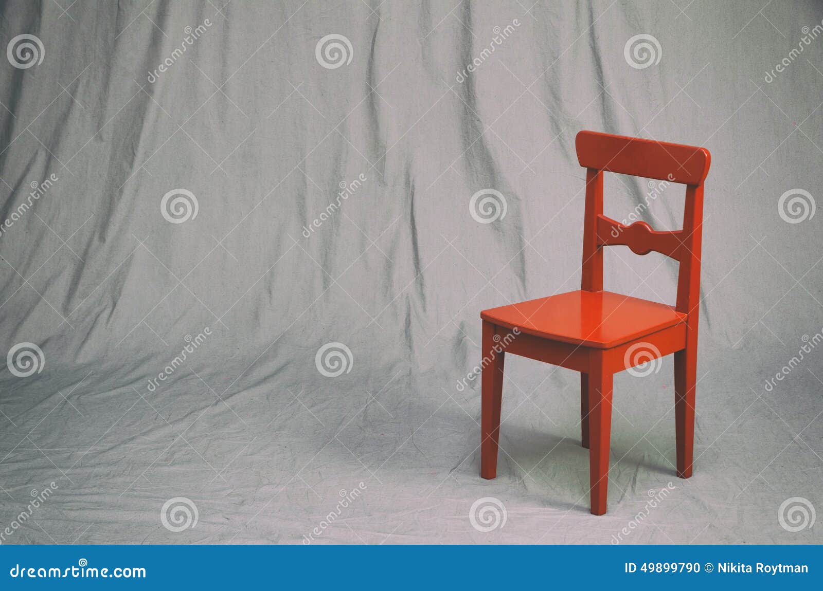 Small red chair stock photo. Image of single, dirty, studio - 49899790
