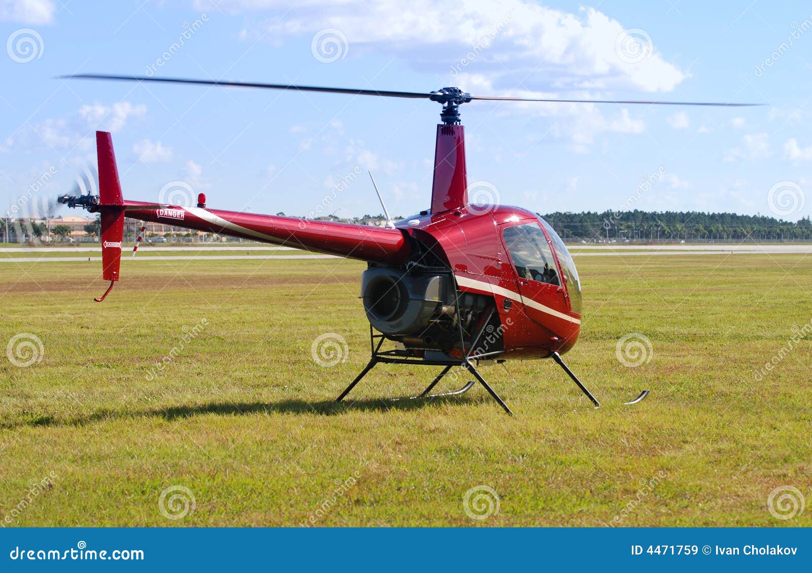 Small red chopper stock image. Image of flight, view, back - 4471759