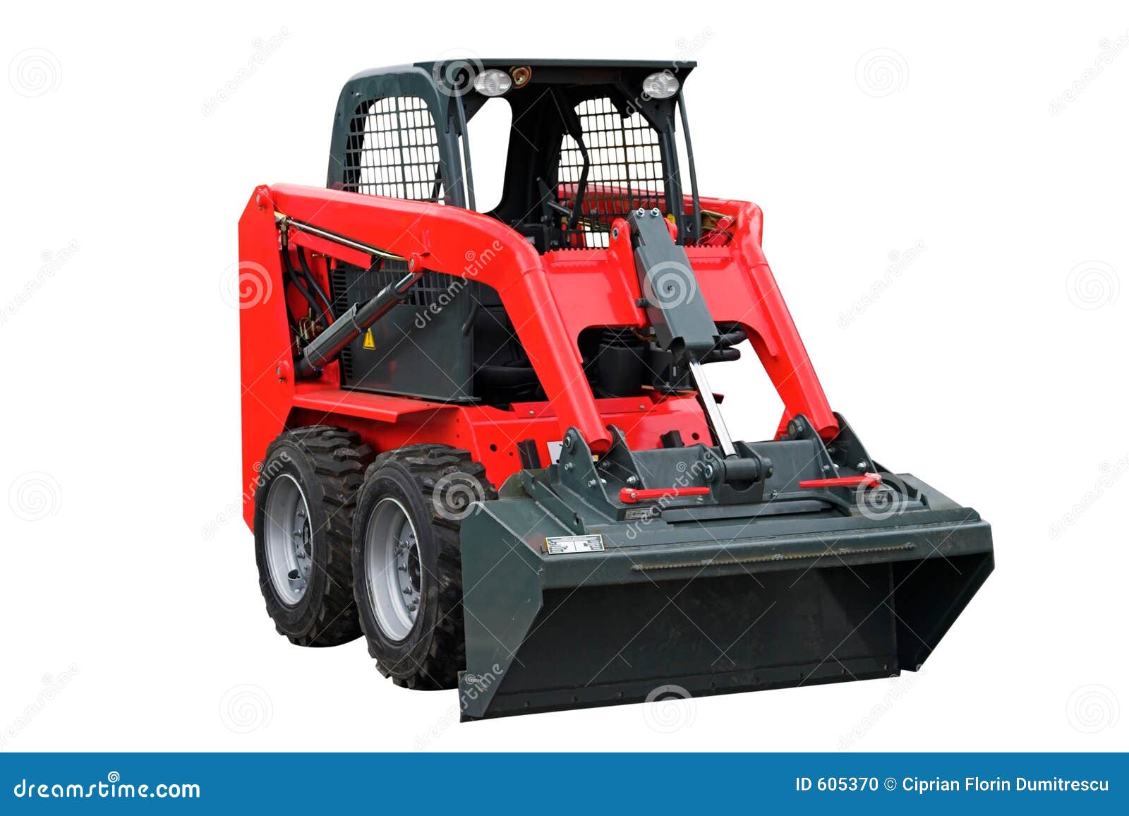 Small Red Exacavator stock photo. Image of working, construction - 605370