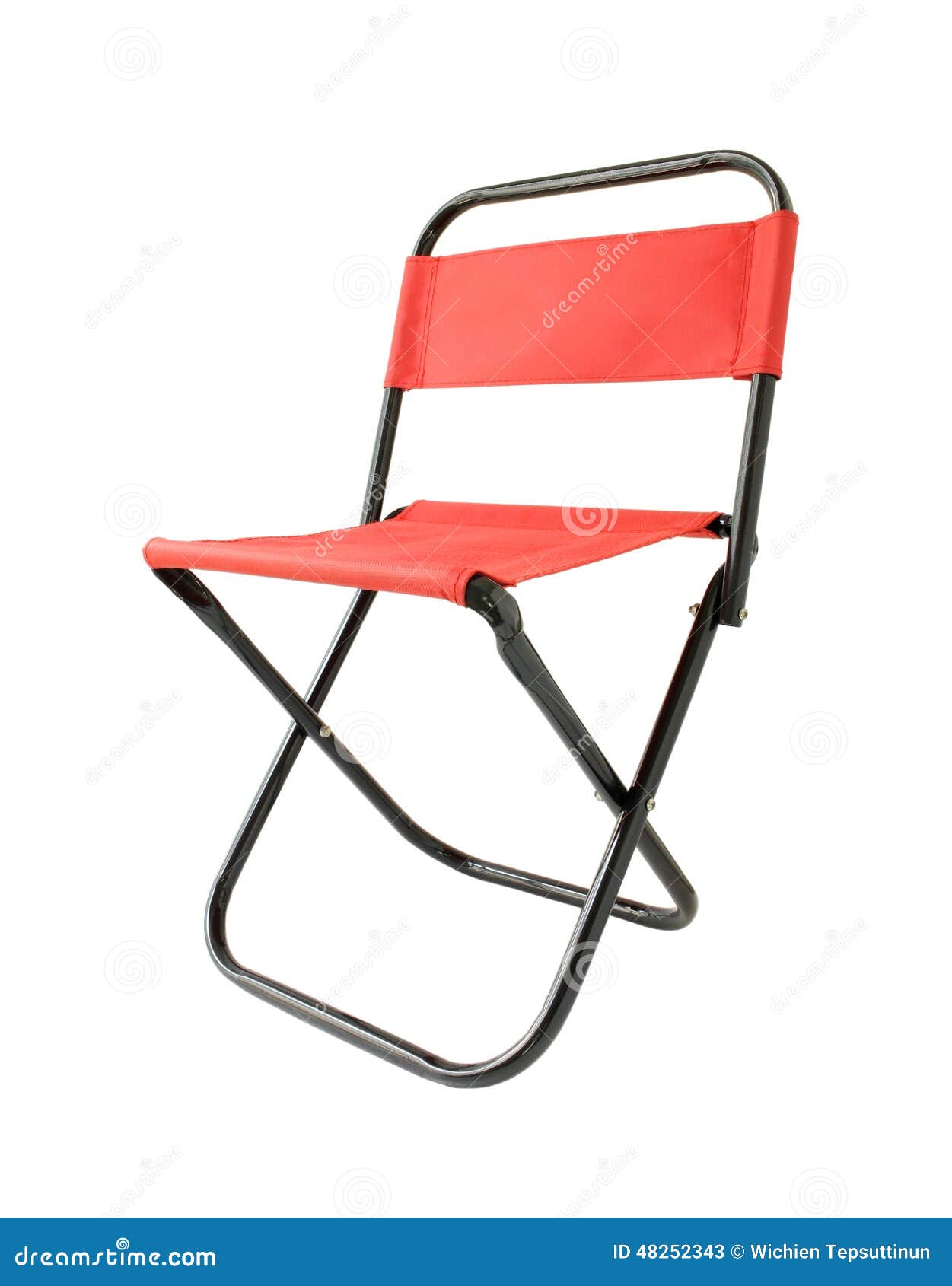Small Red Folding Chair stock image. Image of equipment - 48252343
