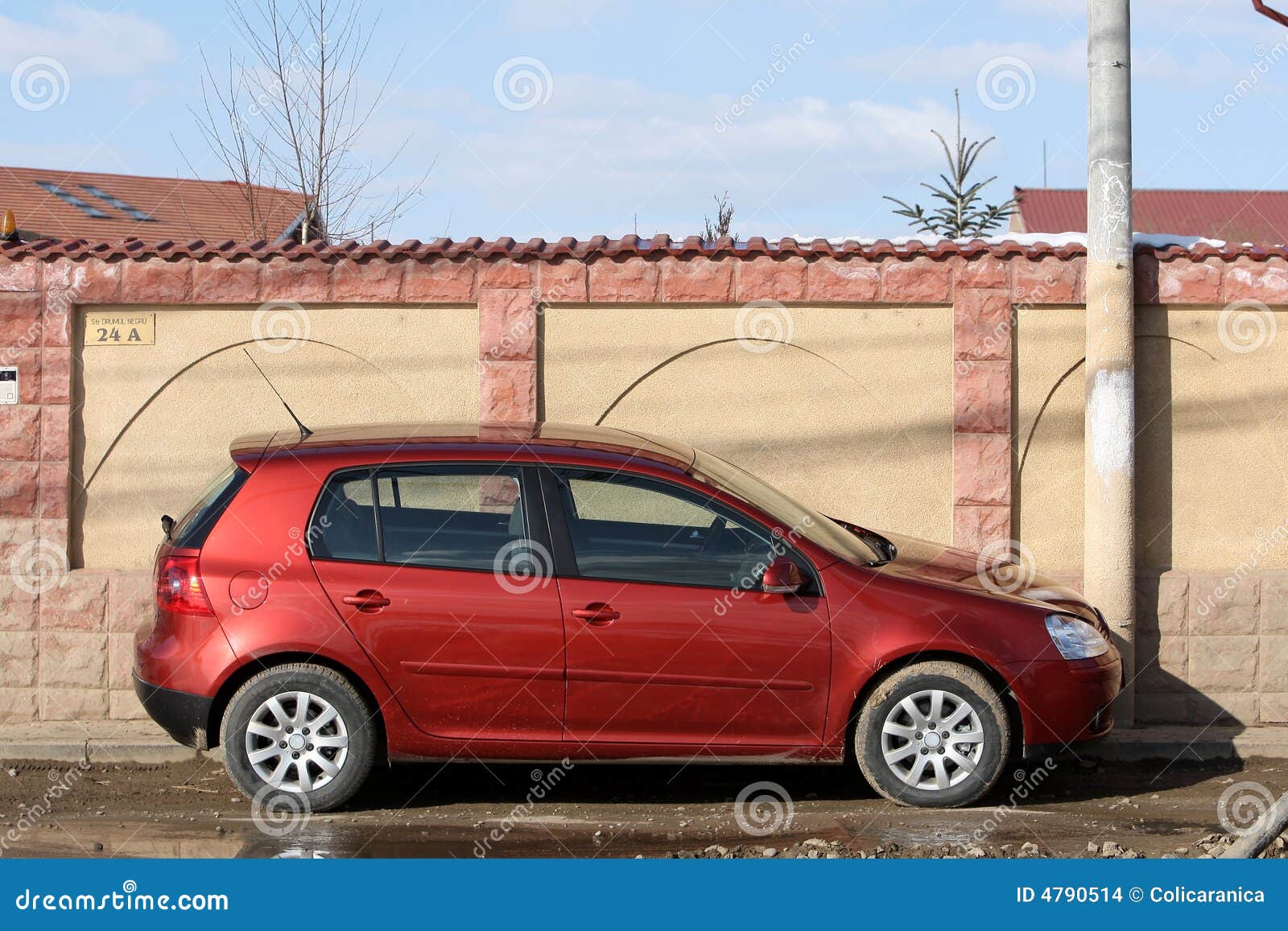 Small Red Hatchback Car stock photo. Image of automobile - 4790514