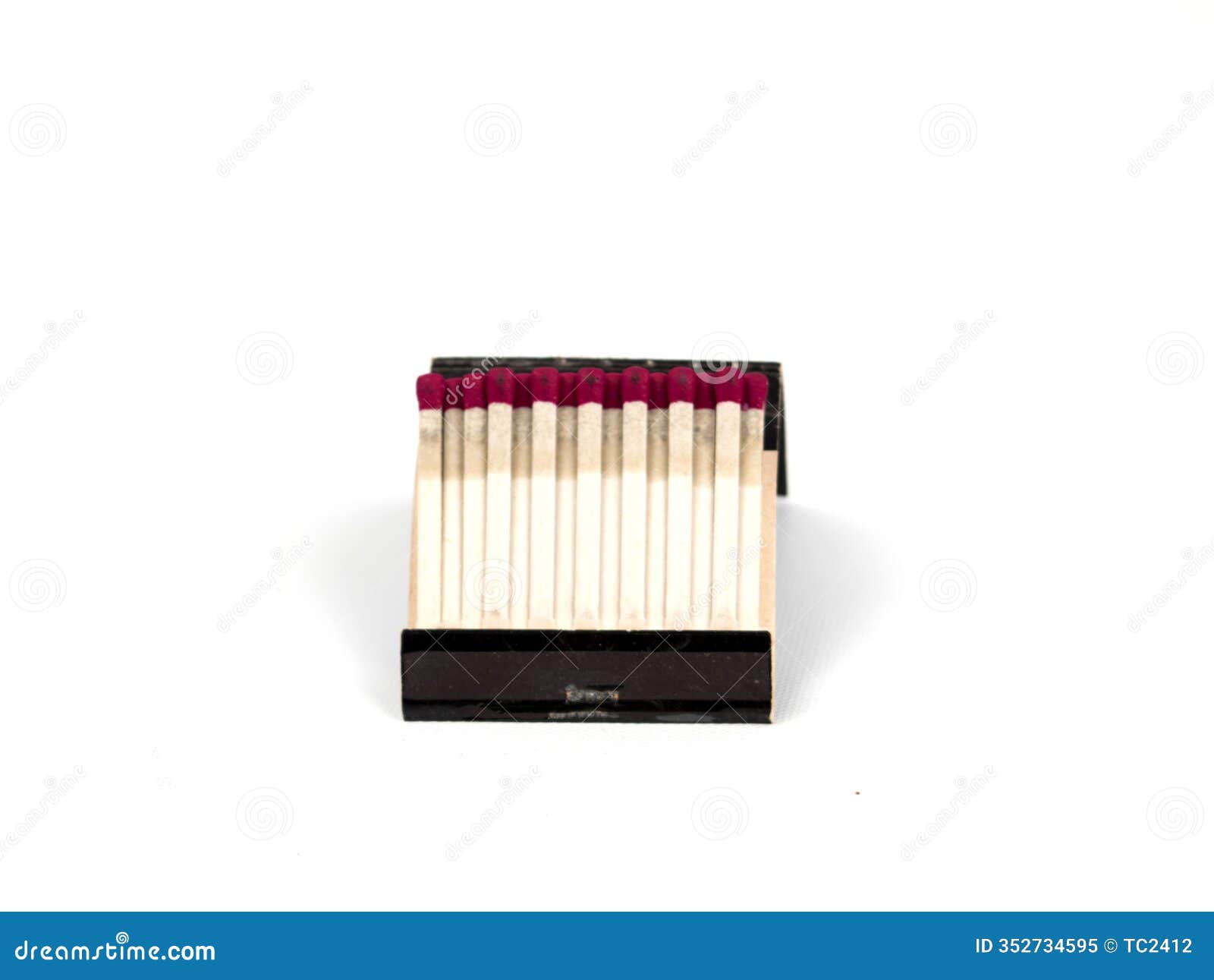 Small Red Head Matchbox on White Background Stock Image - Image of ...