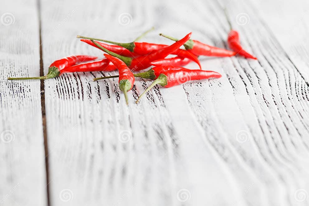 Small Red Hot Chilli Peppers Stock Image - Image of bird, curry: 77509285
