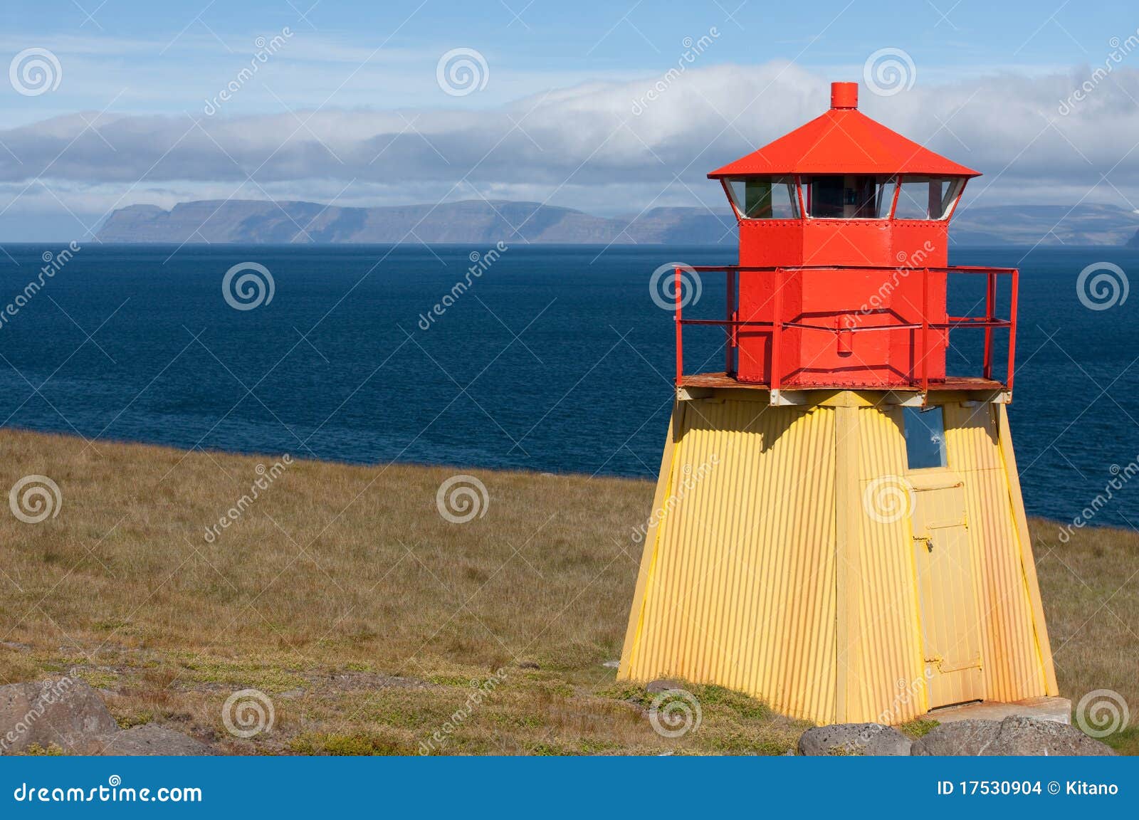 Small Red Lighthouse stock photo. Image of horizontal - 17530904