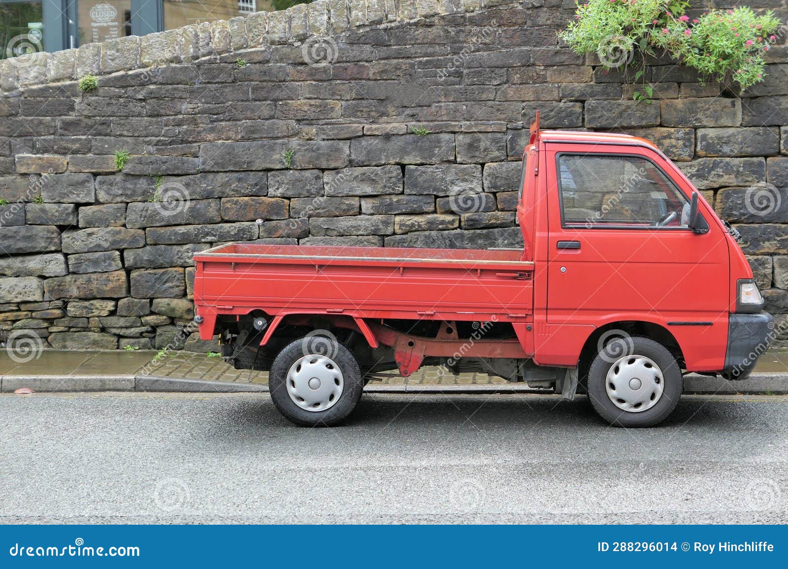 Red Small Open Back Van Pickup Editorial Stock Image - Image of ford ...