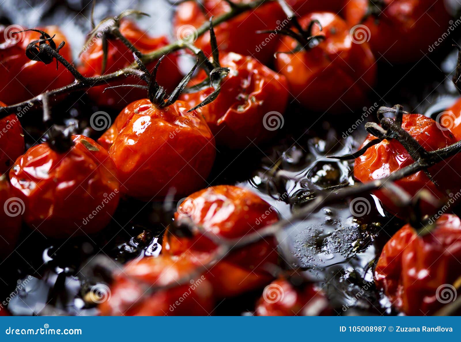 Small Red Oven-baked Tomatoes Stock Image - Image of baked, shallow ...