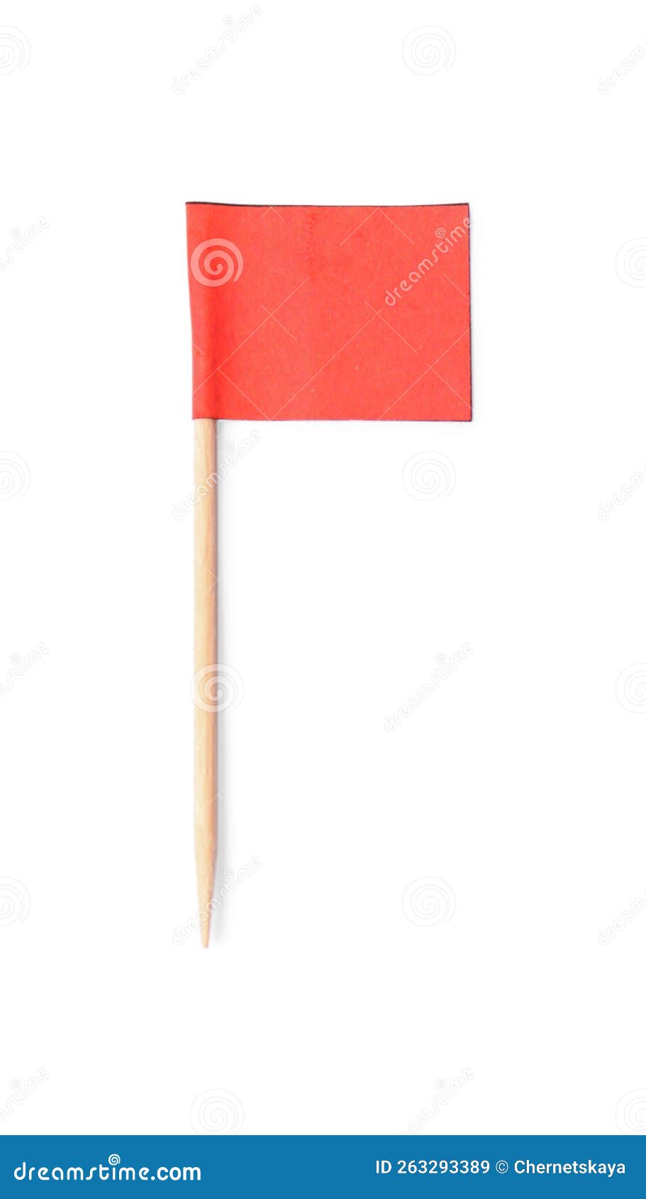 Small Red Paper Flag Isolated on White, Top View Stock Image - Image of ...