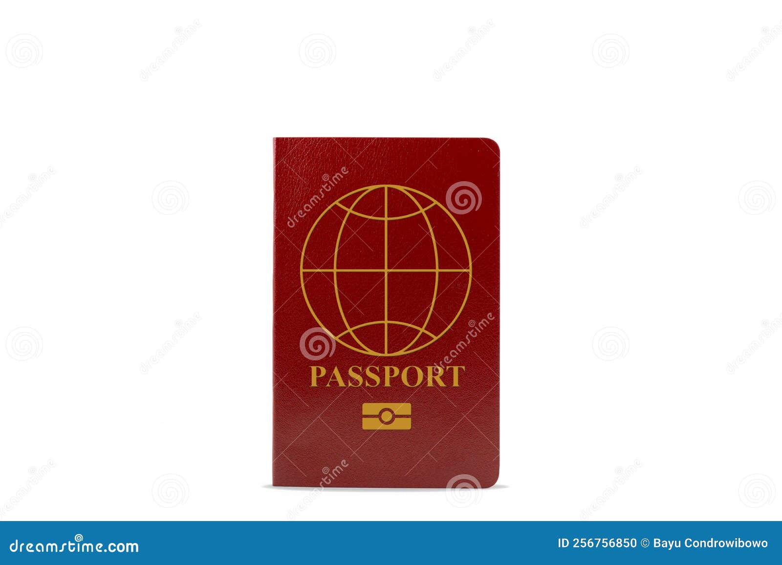 Small Red Passport Isolated on White Background Stock Photo - Image of ...