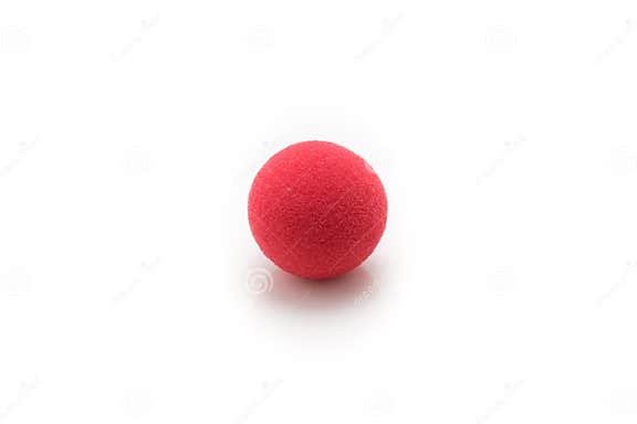 Small Red Sponge Ball, on White Background Stock Image - Image of flag ...