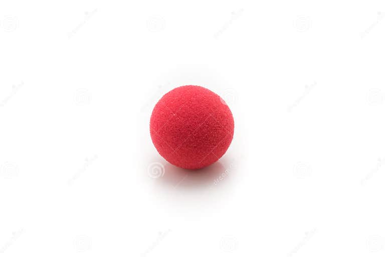 Small Red Sponge Ball, on White Background Stock Image - Image of flag ...