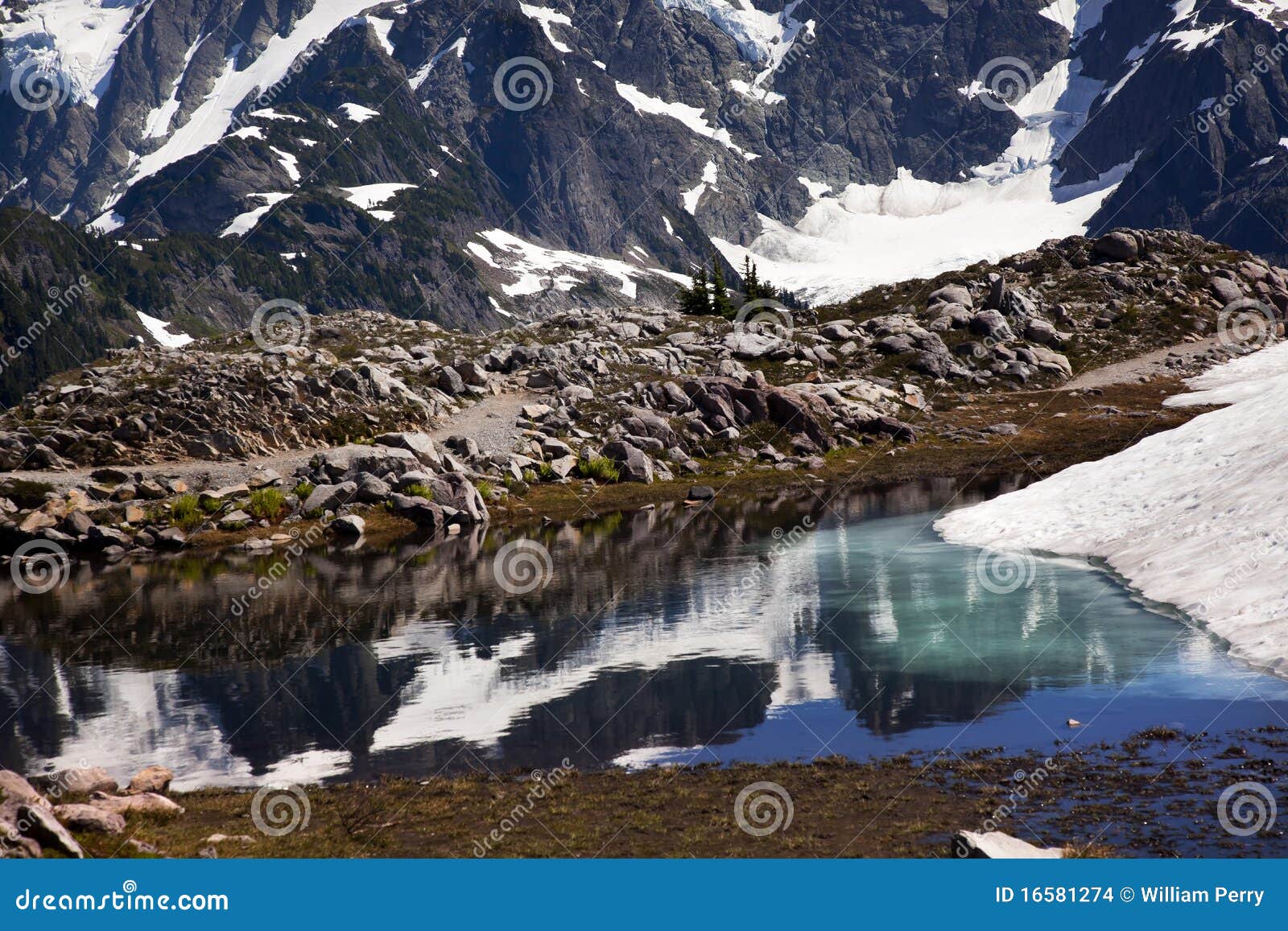 Small Reflection Pool Mount Shuksan Washington Stock Photo - Image of ...