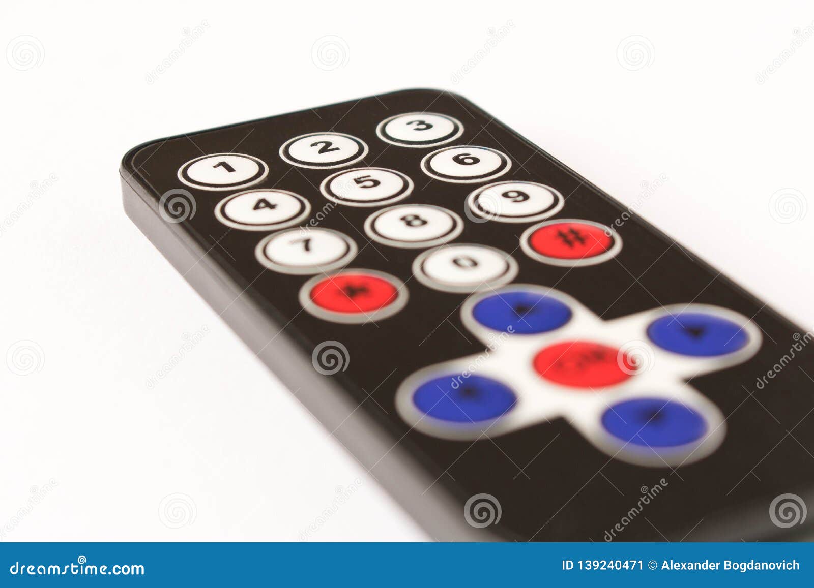 Small Remote Control. Isolated on White Background Stock Image - Image ...