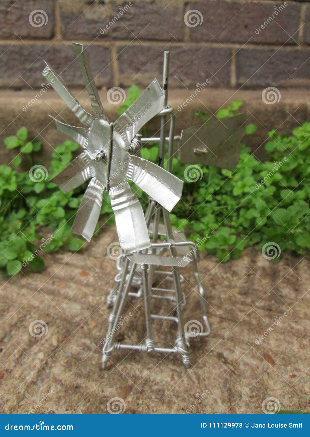 A Tiny Tin Replica of a Windpump. Stock Photo - Image of mill, model ...