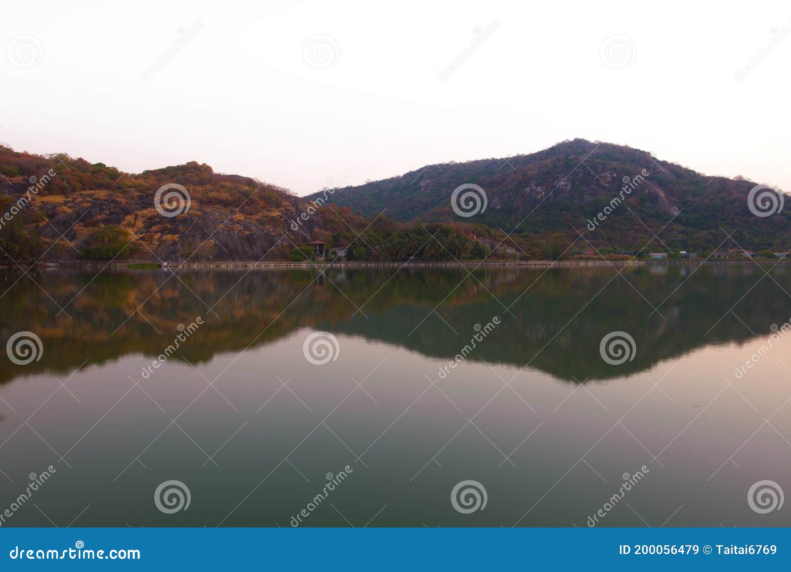 Small Reservoir with Mountain Stock Image - Image of scenic, mountains ...