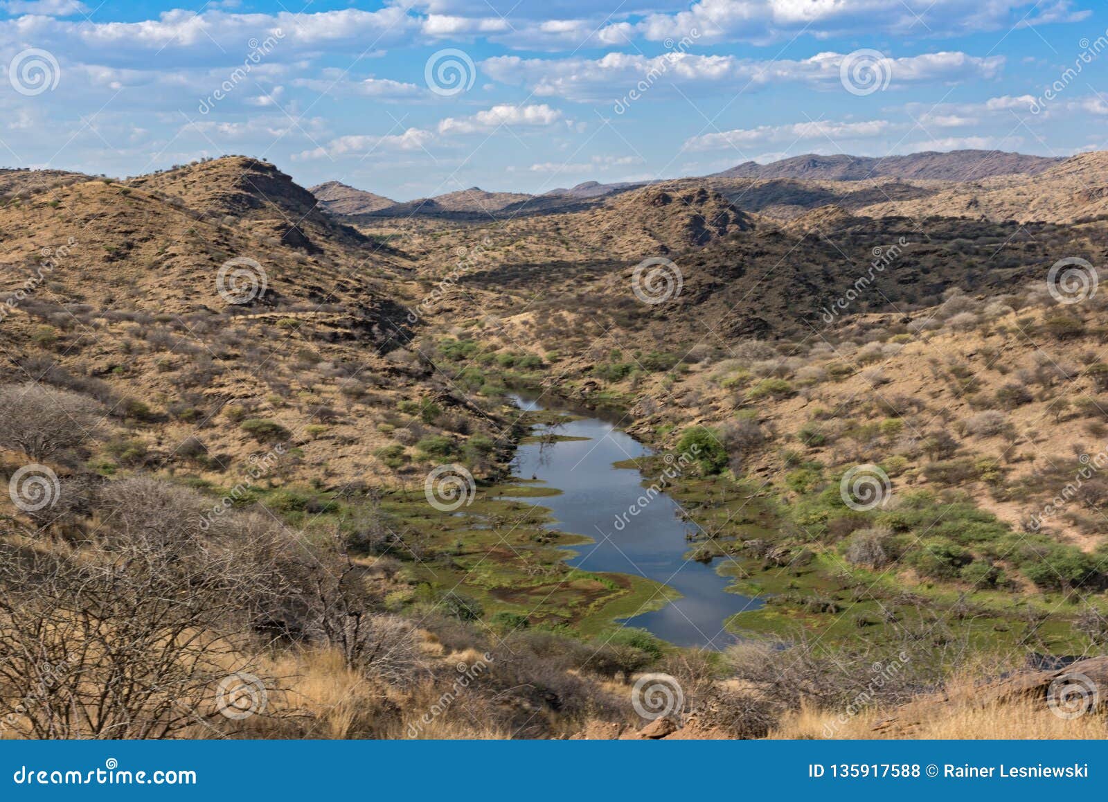 Small Reservoir in the Mountains in the North of Windhoek, Namibia ...