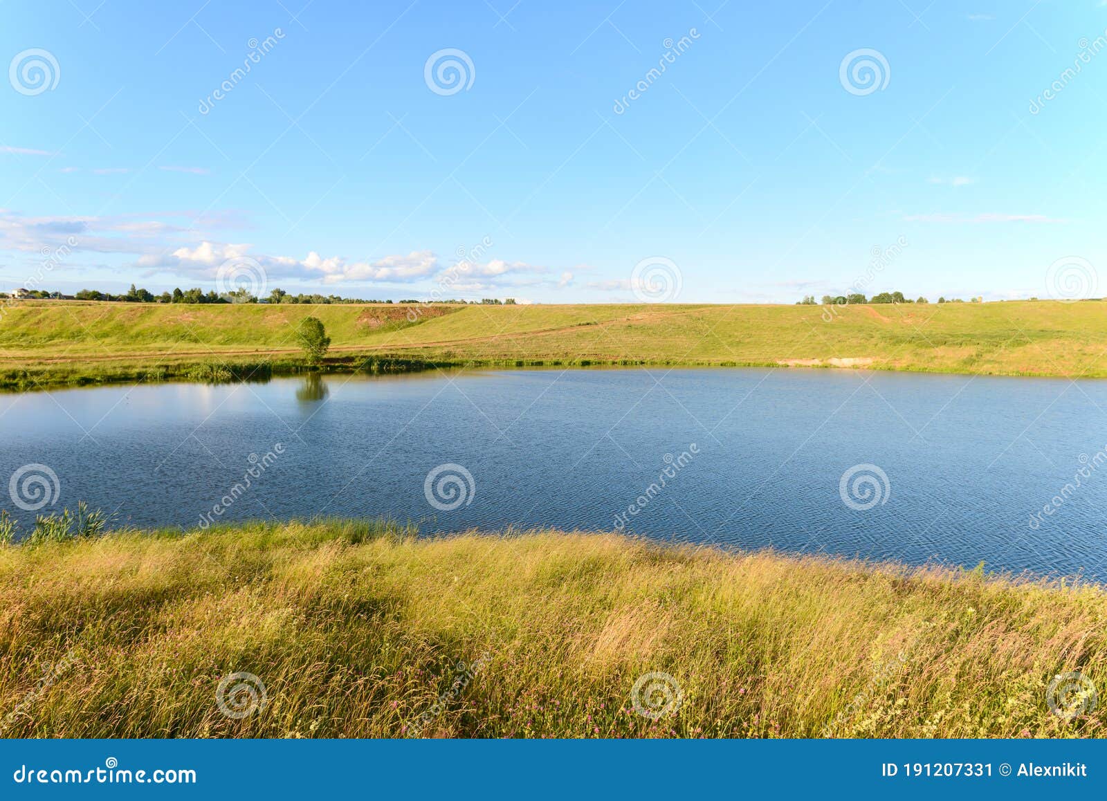 Small Reservoir in a Ravine on a Summer Evening Stock Image - Image of ...