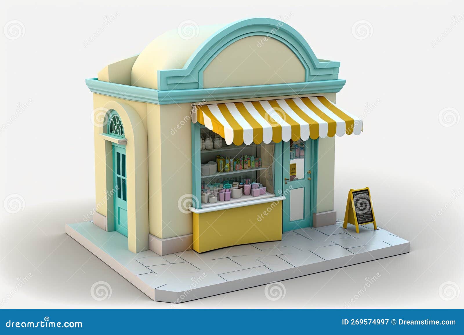 Small Retail Store, Model. Generative Ai Stock Illustration ...