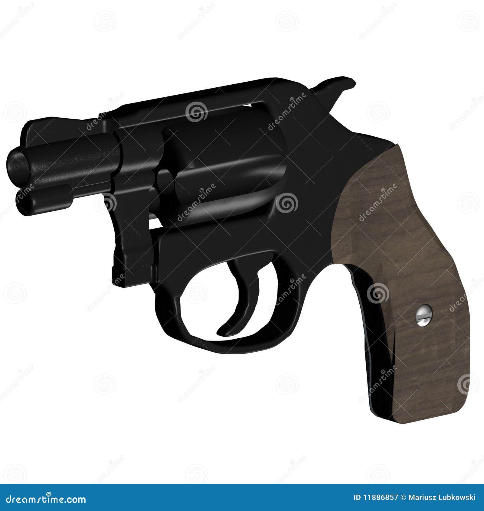 Set Small Gun Revolver, Pistol Or Search, Military Knife And Submachine ...