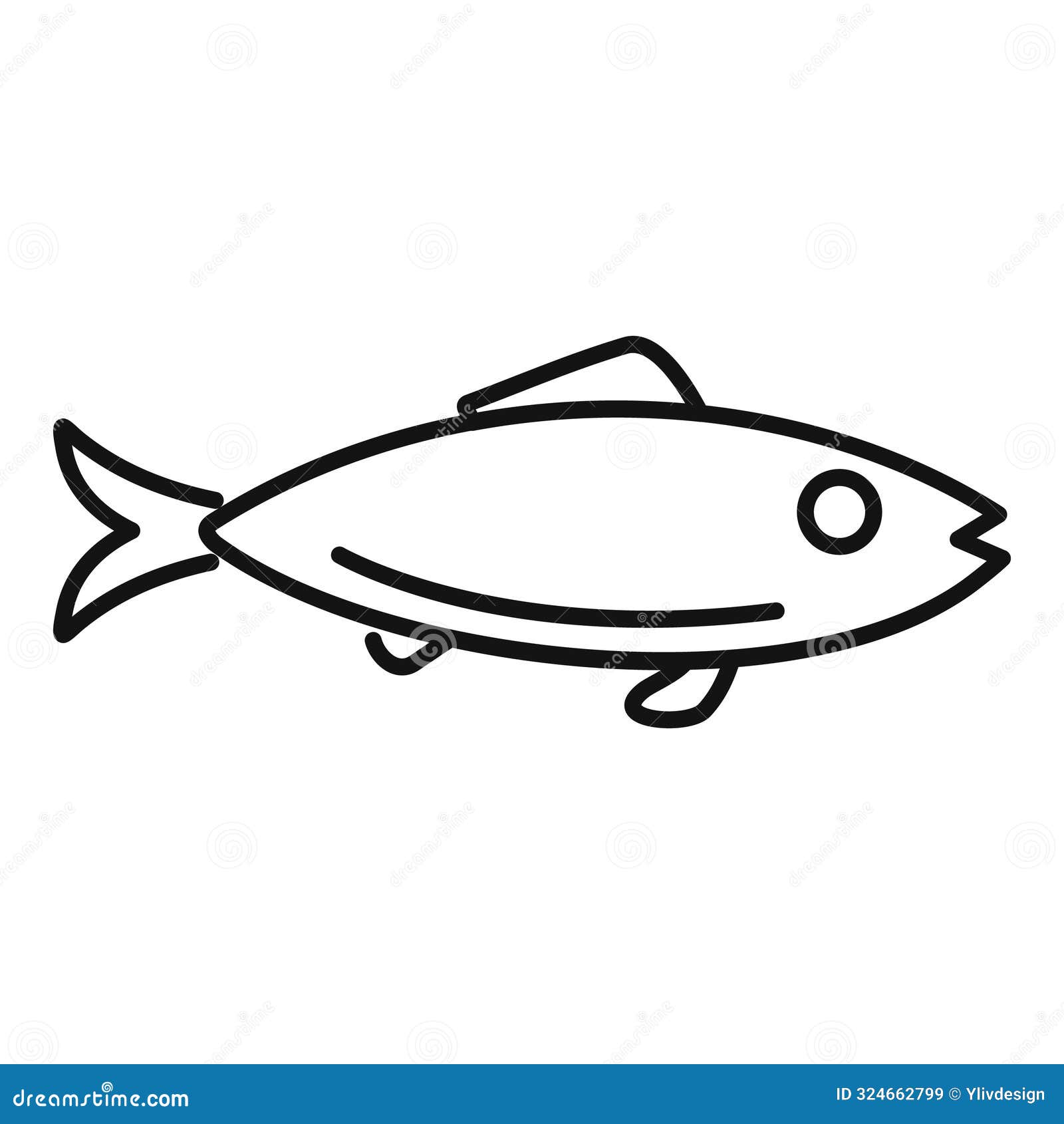 Small River Fish Swimming Side View Icon Stock Vector - Illustration of ...