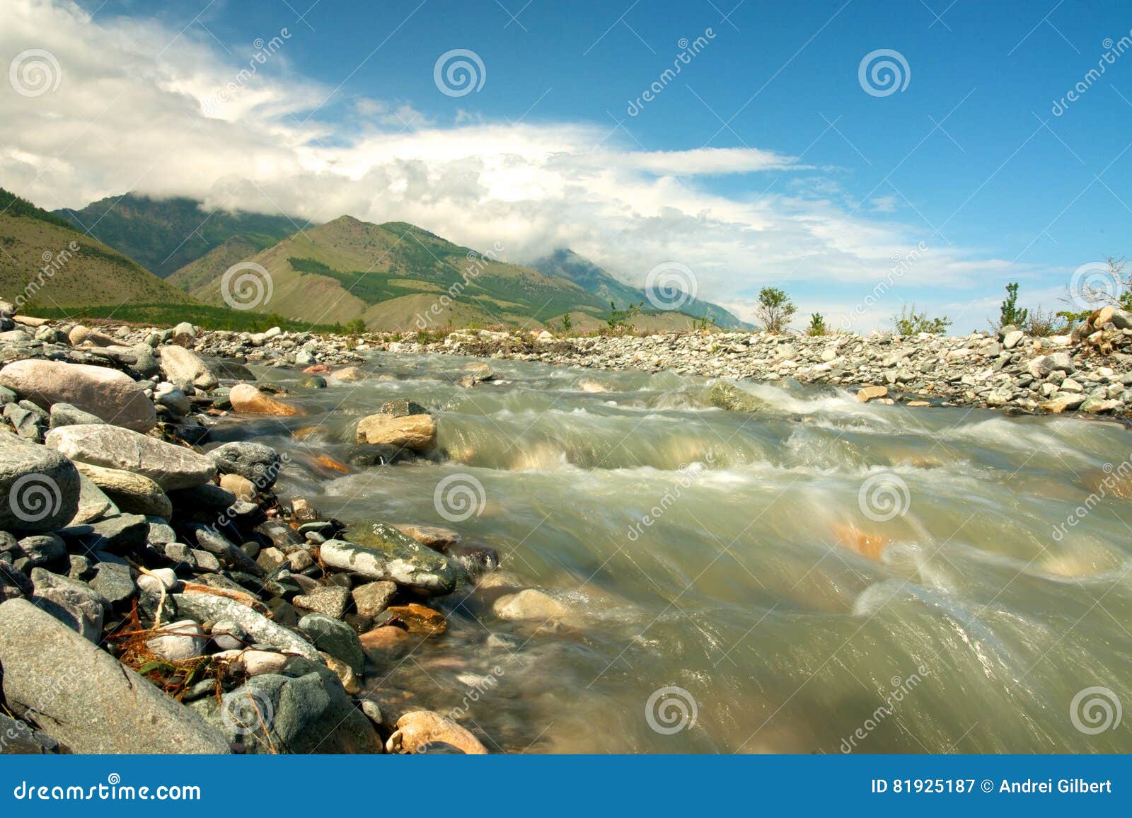 Small River Flows into Lake Baikal Stock Image - Image of forest ...