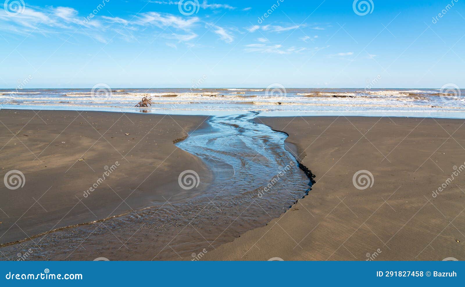 A Small Riverbed Flows into the Sea Stock Photo - Image of summer, flow ...
