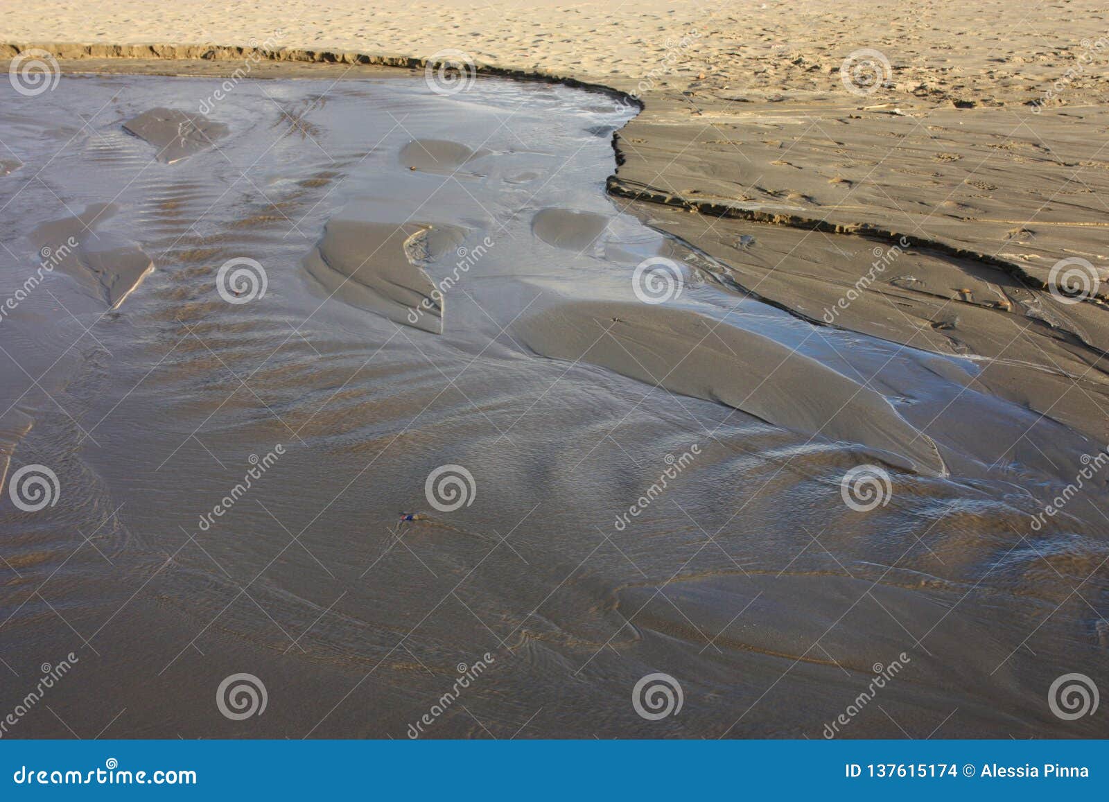Small River. Gutter. Loss of Water. Broken Pipe Stock Photo - Image of ...