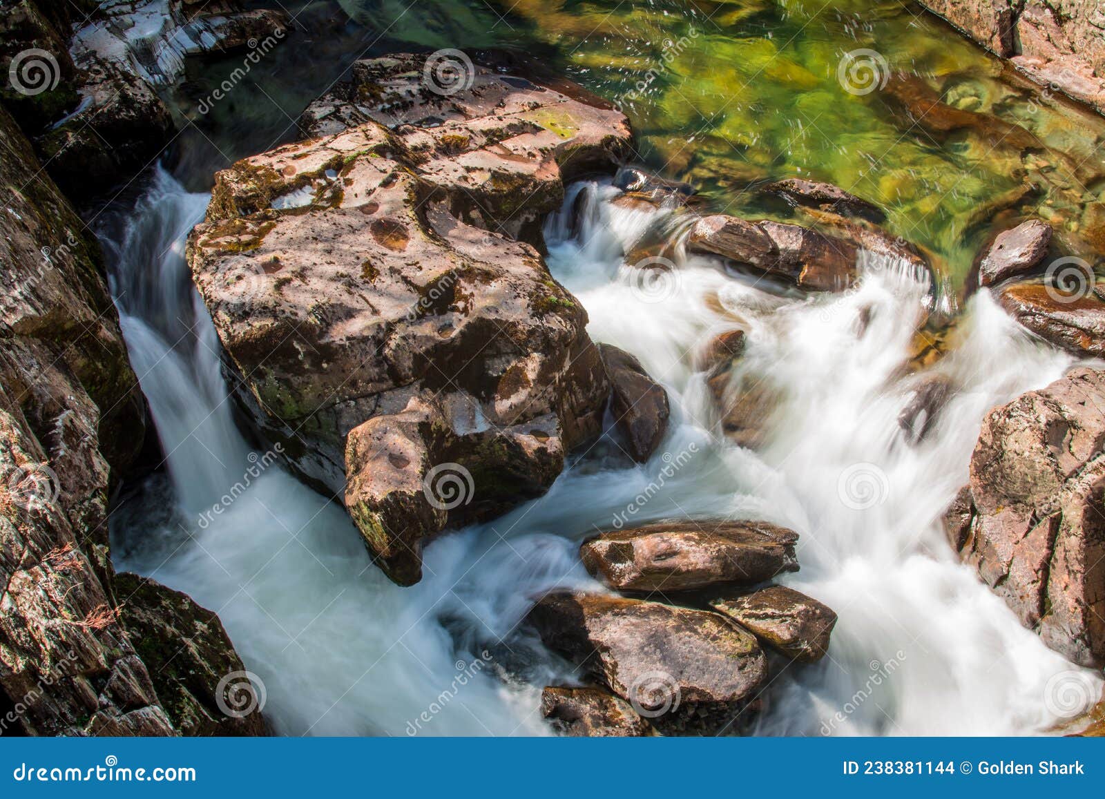 A Small River in the Mountains with Clear Water in Wales UK Stock Photo ...